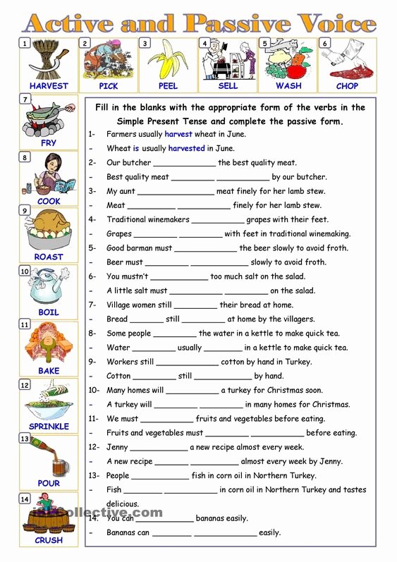 Active Passive Voice Worksheet Awesome Passive Voice Education 