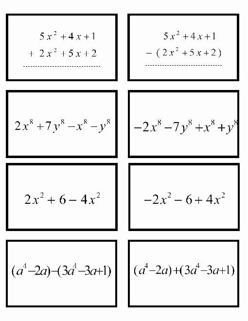 50 Adding And Subtracting Polynomials Worksheet