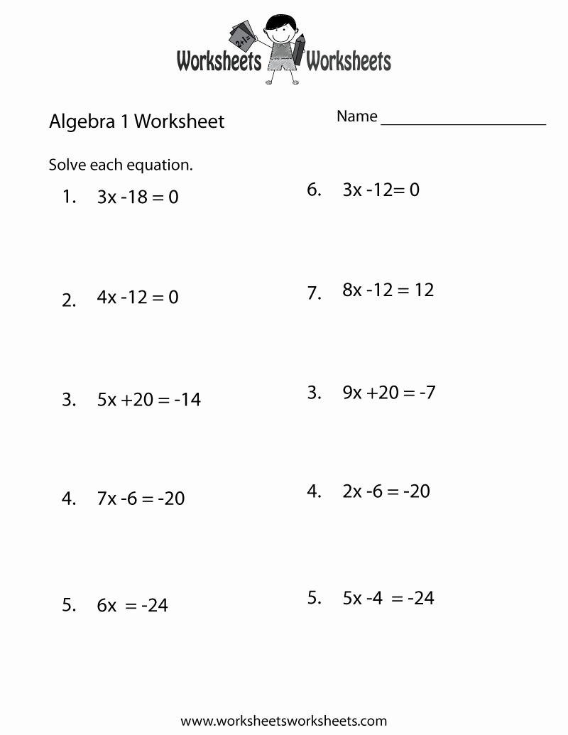 50 Algebra 1 Inequalities Worksheet