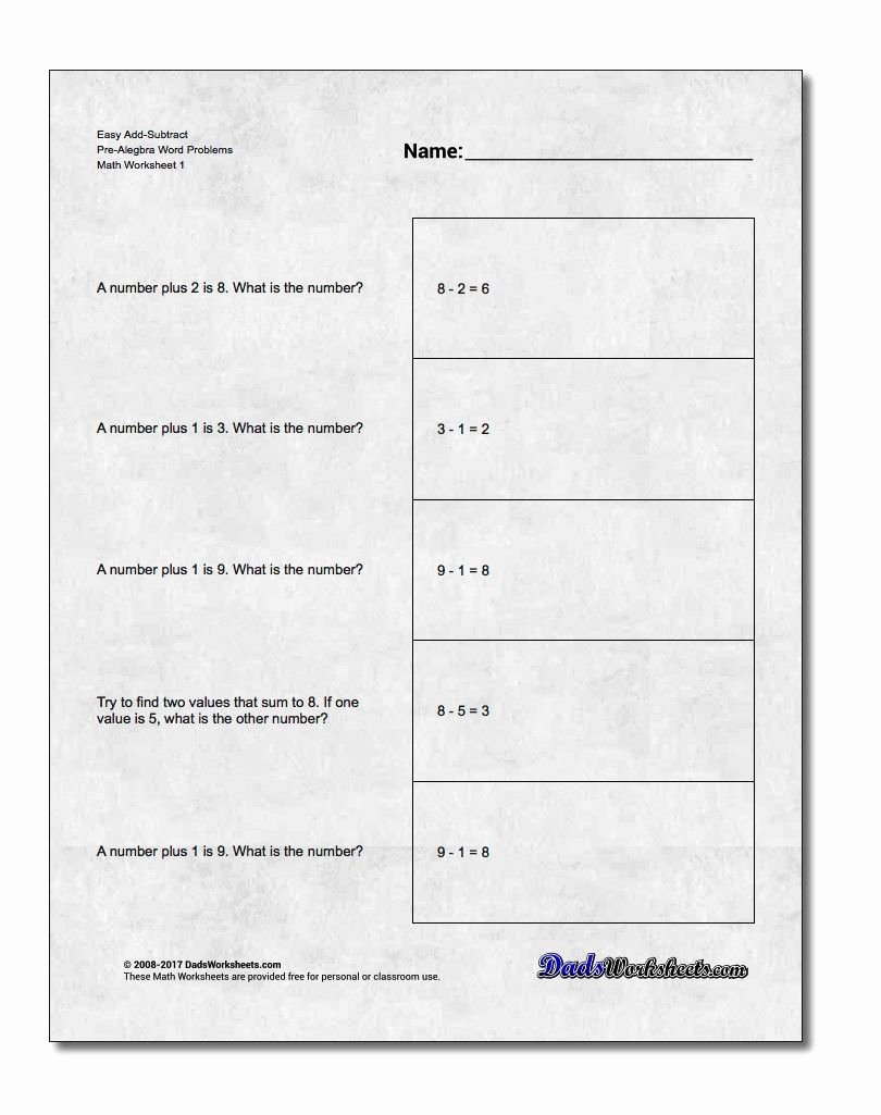 50 Algebra Word Problems Worksheet Pdf