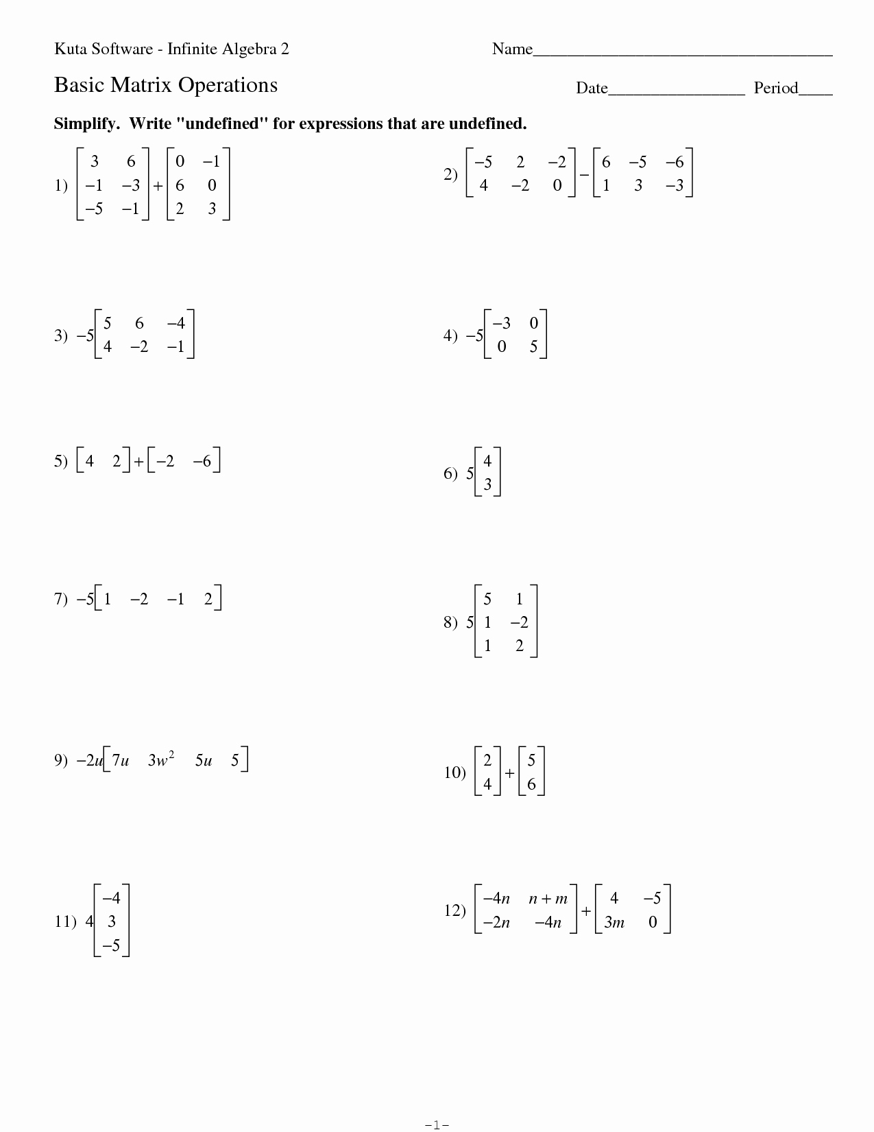 50 Algebraic Expressions Worksheet Pdf