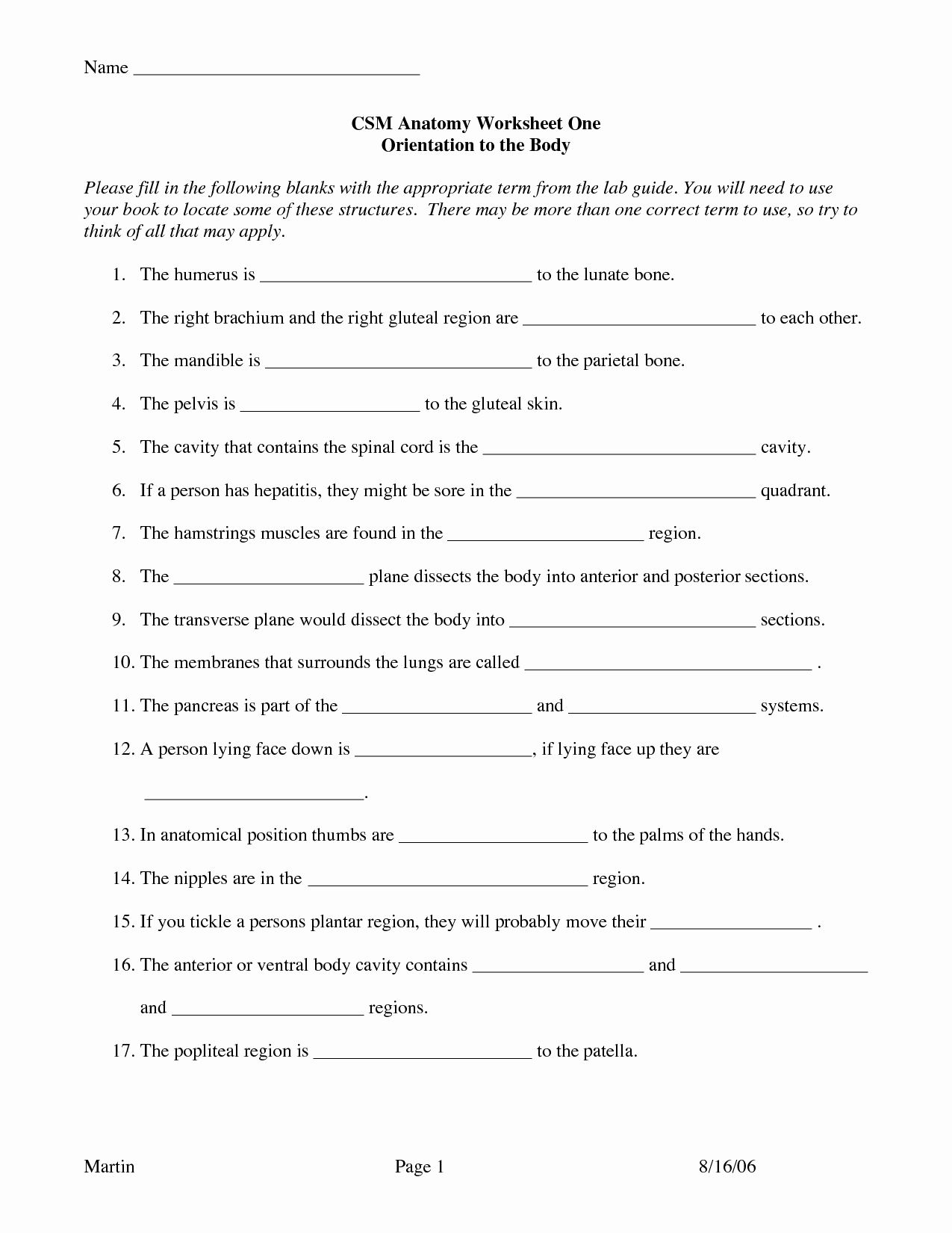 50 Anatomical Terms Worksheet Answers Chessmuseum Template Library 50 Anatomical Terms Worksheet Answers Chessmuseum Template Library