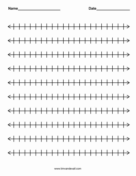 44 Blank Number Line Worksheet
