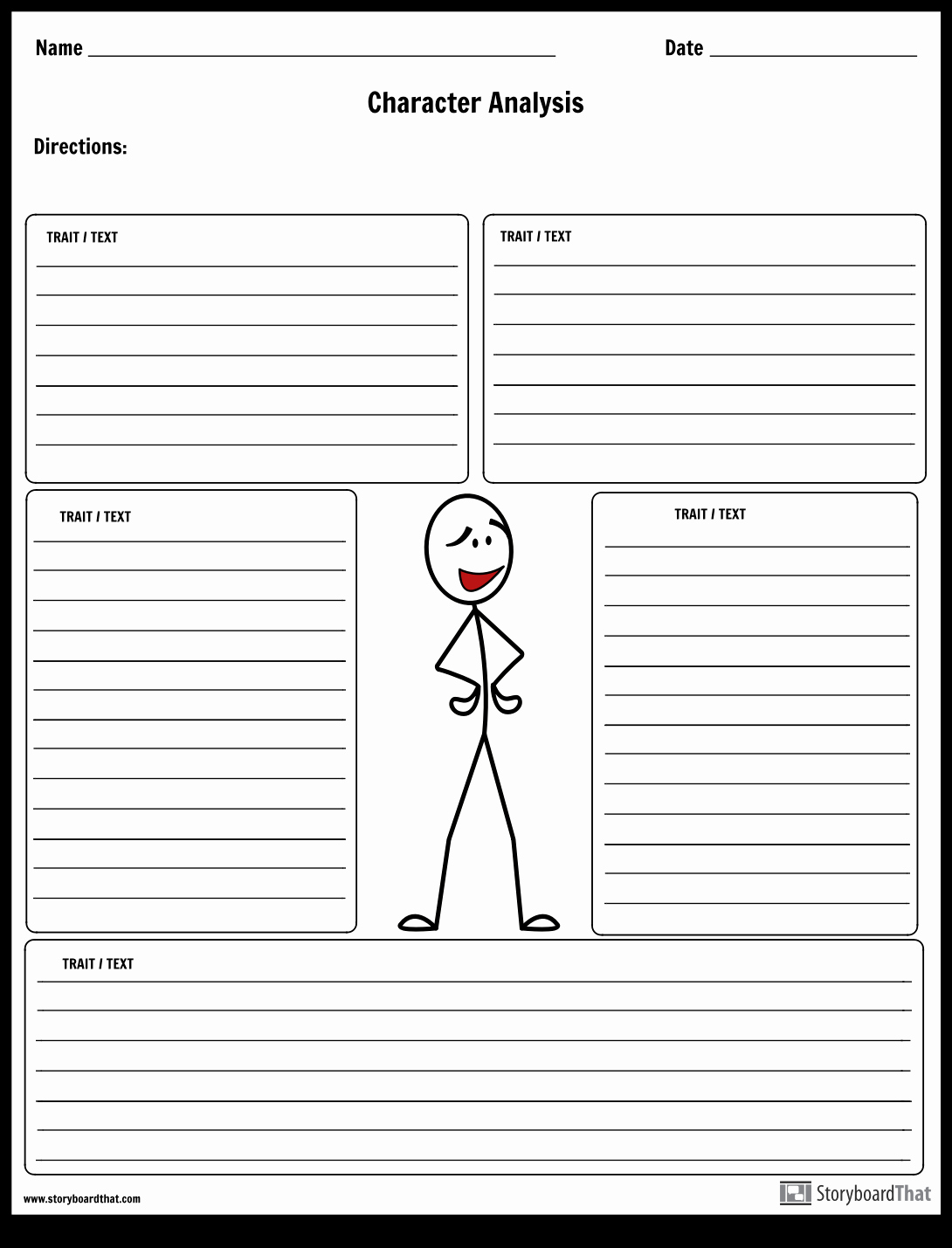Character Traits Worksheet 7th Grade