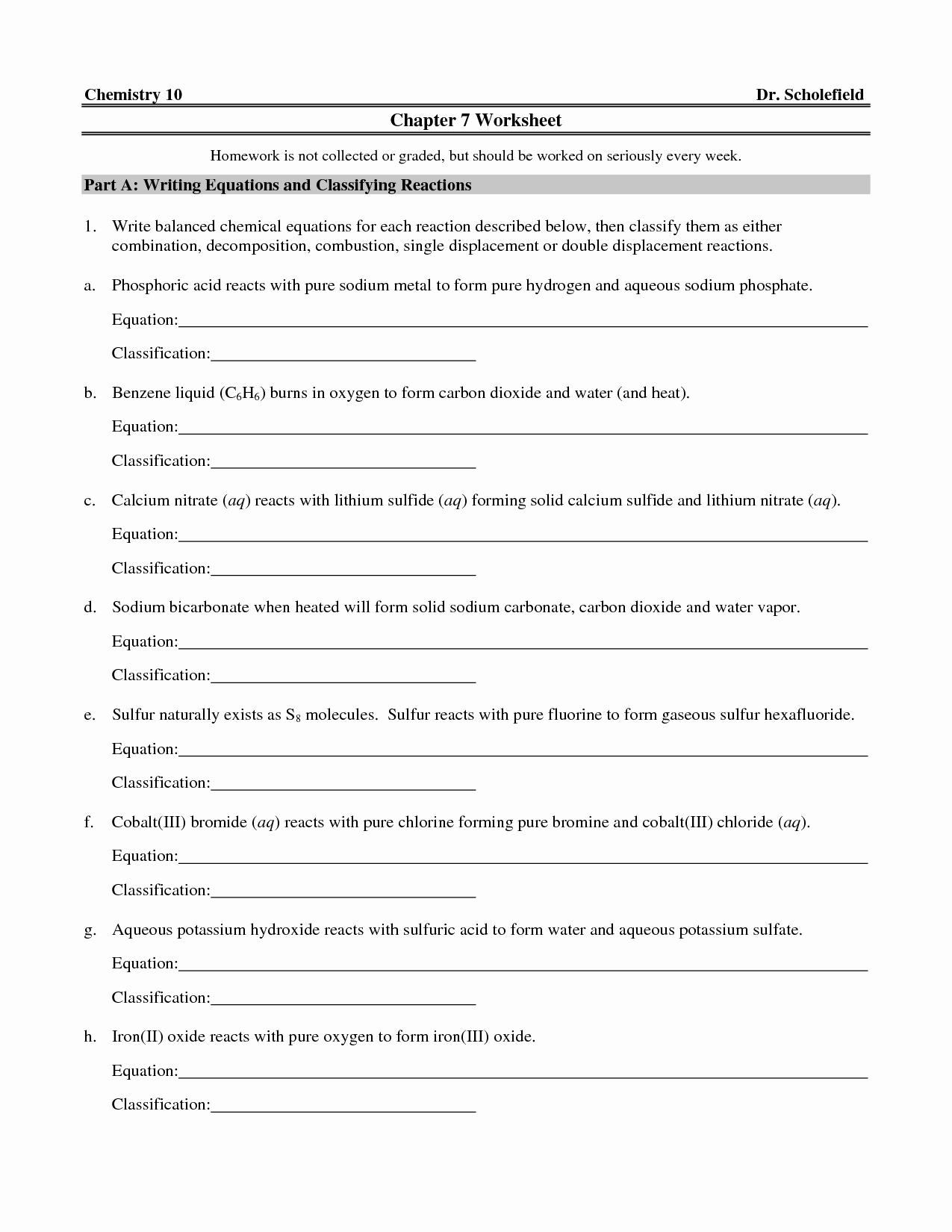 50 Classifying Chemical Reactions Worksheet Answers 50 Classifying Chemical Reactions Worksheet Answers