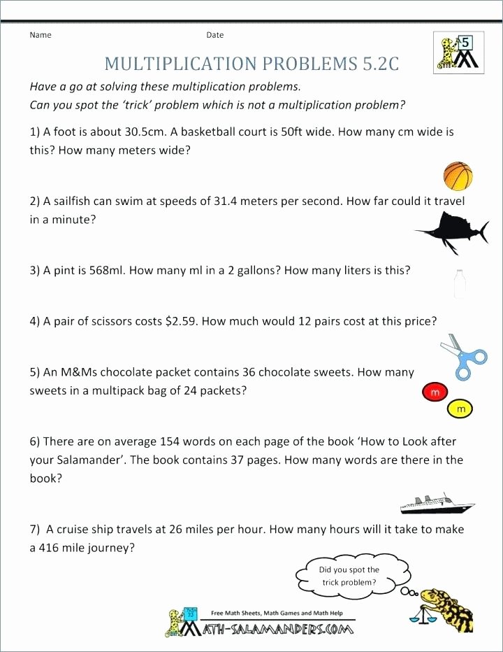 50 Decimal Word Problems Worksheet