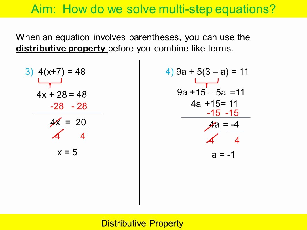 50 Distributive Property Equations Worksheet