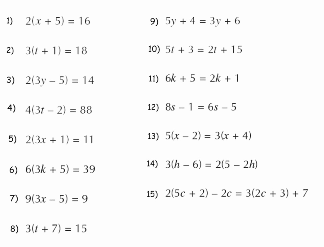 45 Distributive Property With Variables Worksheet