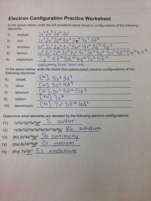 50 Electron Configuration Worksheet Answers Key Chessmuseum Template 