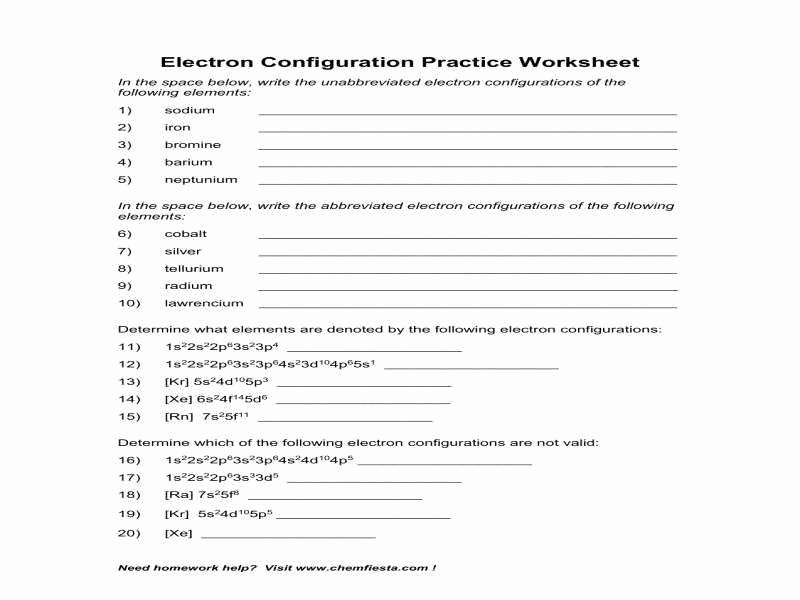 50 Electron Configuration Worksheet Answers Key Chessmuseum Template 