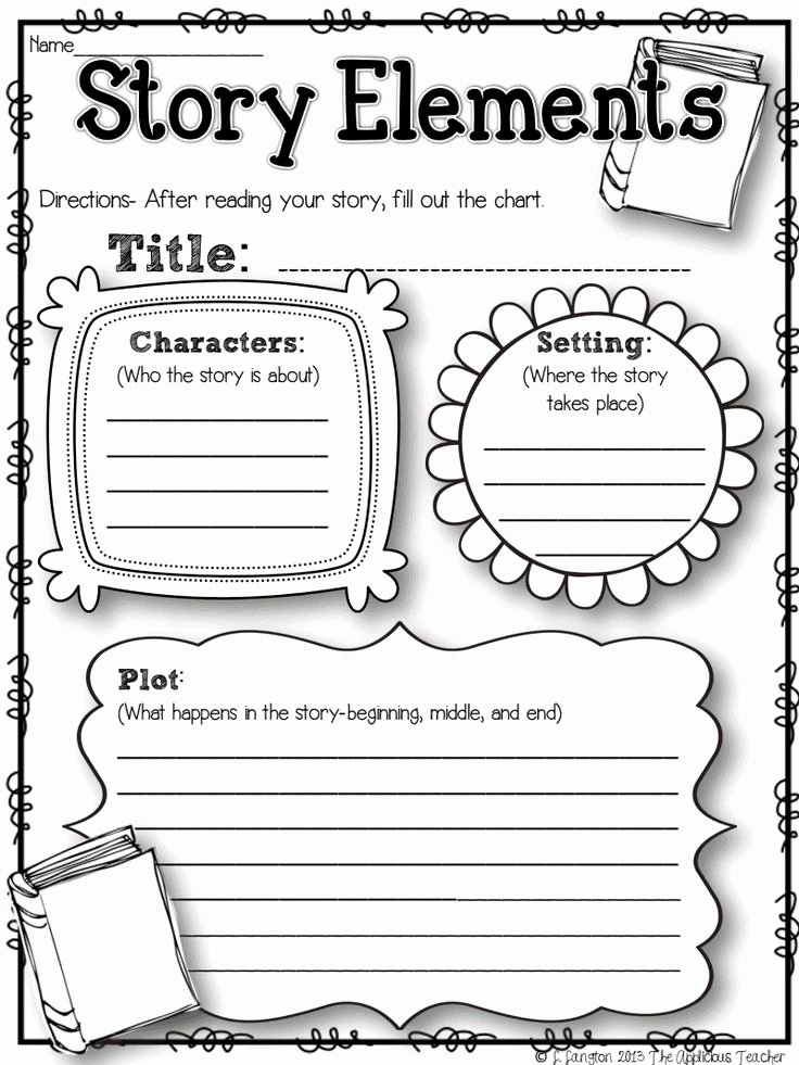 50 Elements Of Fiction Worksheet