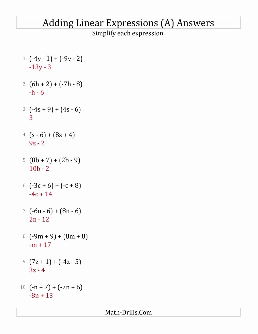 50 Evaluating Algebraic Expressions Worksheet Pdf