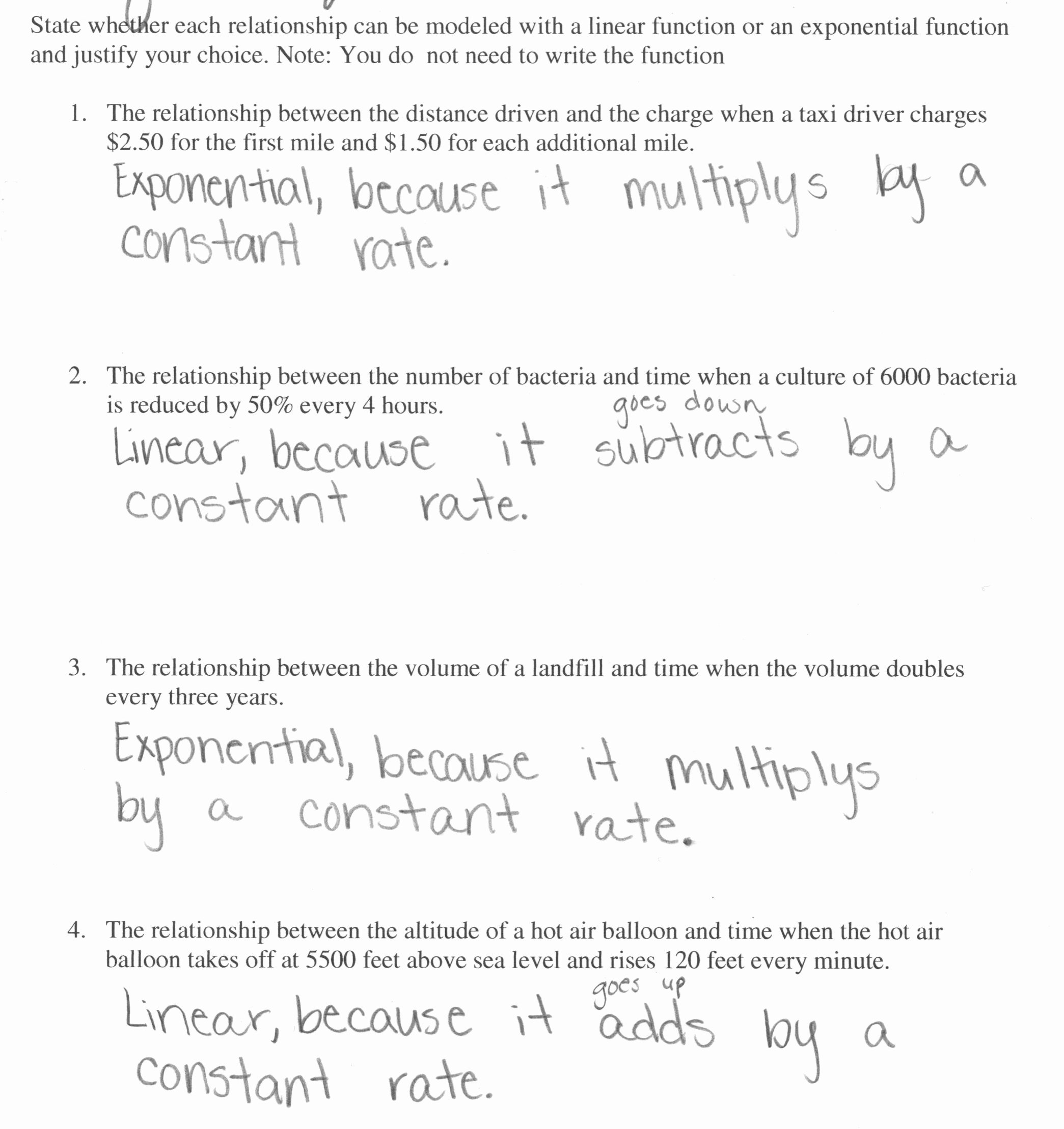 50 Exponential Functions Worksheet Answers