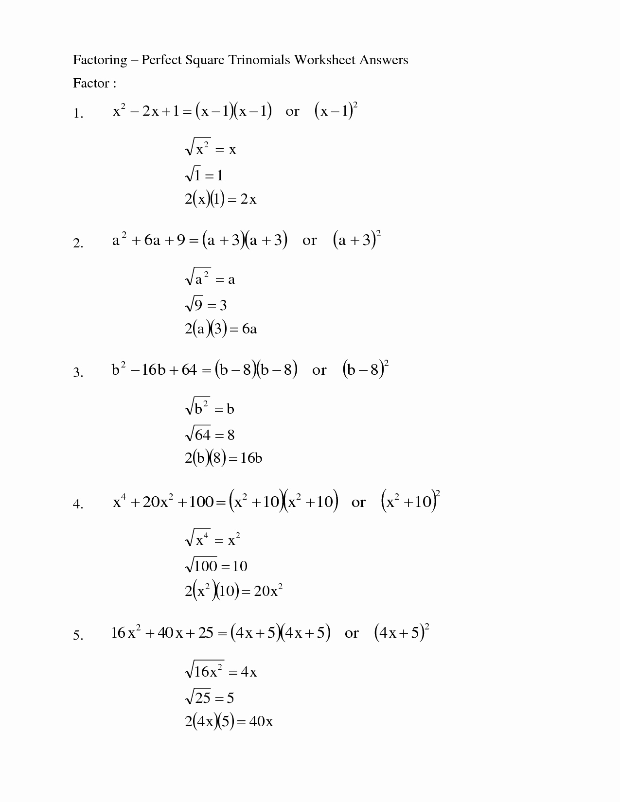 50 Factor By Grouping Worksheet