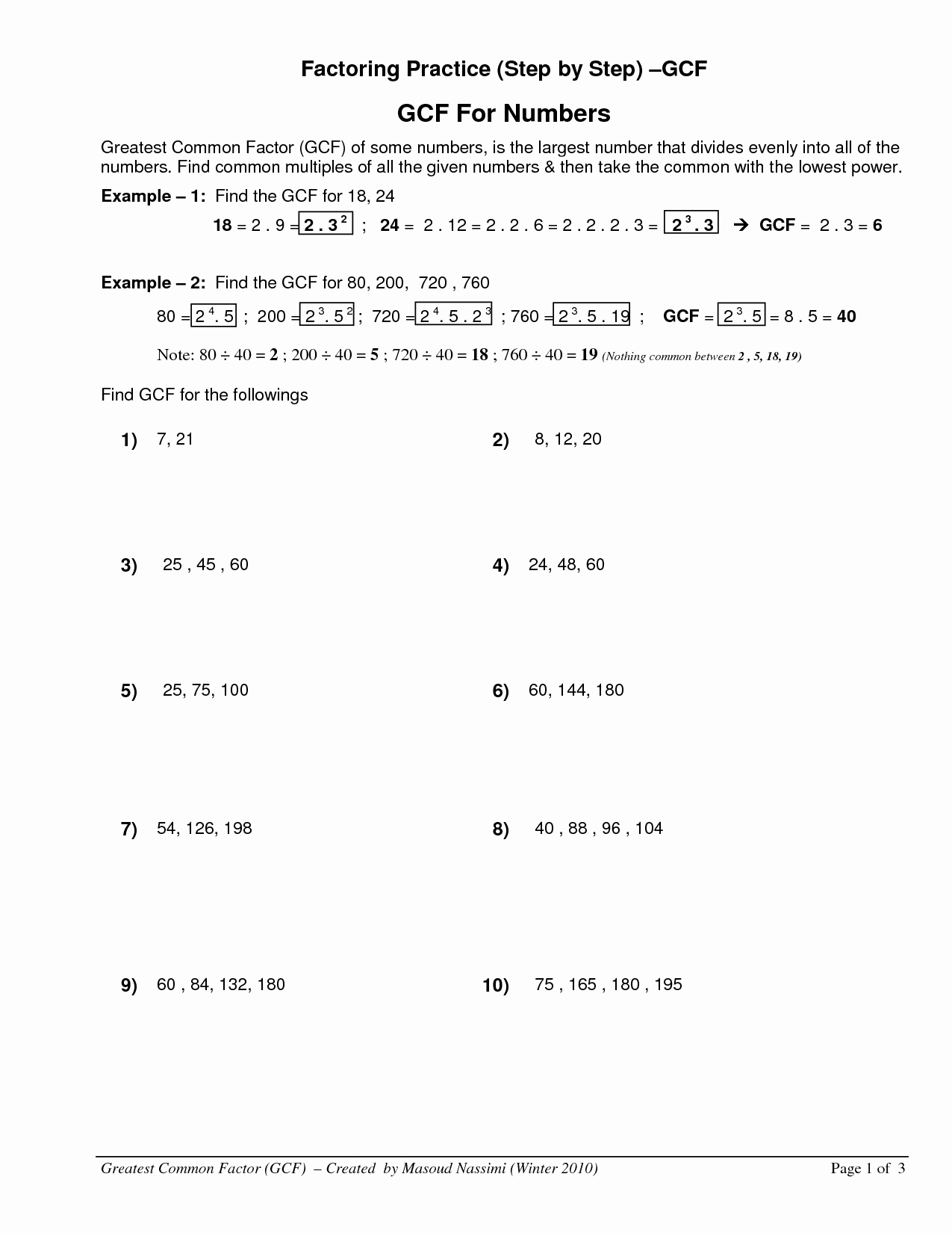 50 Factoring Practice Worksheet Answers