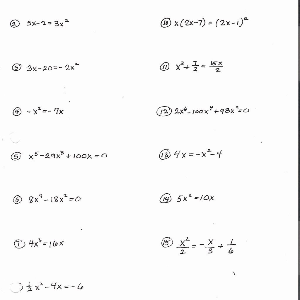 50 Factoring Worksheet With Answers