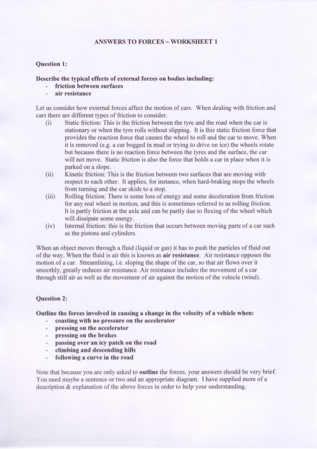 50 Forces Worksheet 1 Answer Key 50 Forces Worksheet 1 Answer Key