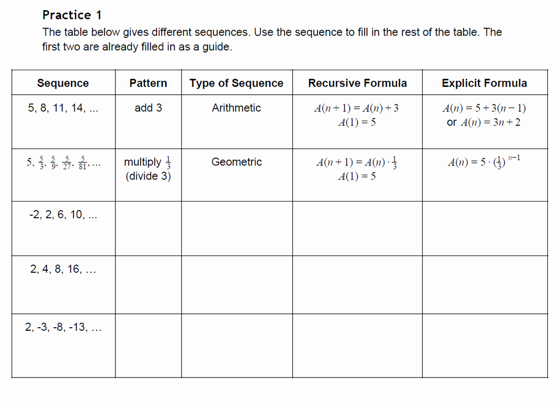 50 Geometric Sequence Worksheet Answers