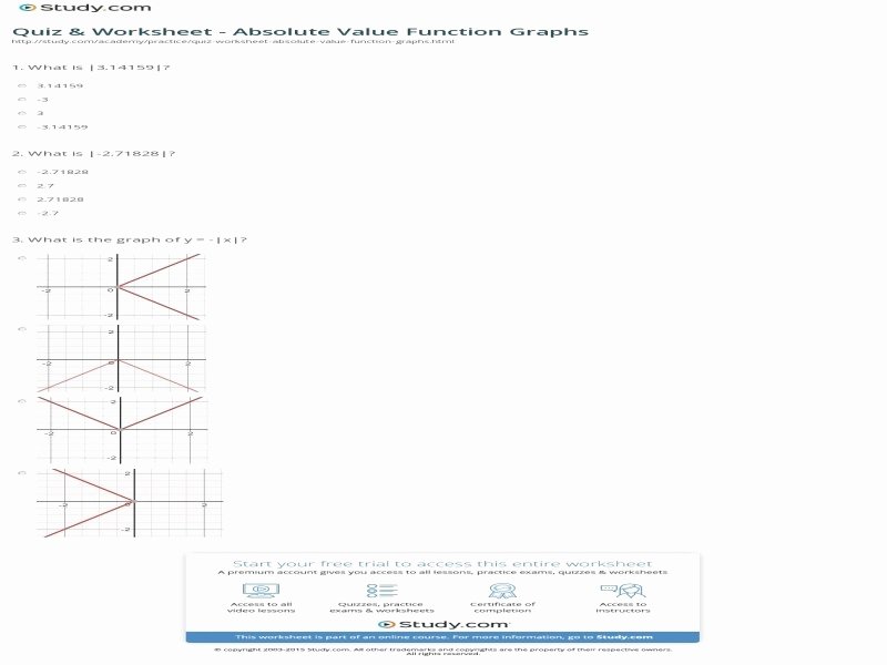 50 Graphing Absolute Value Functions Worksheet