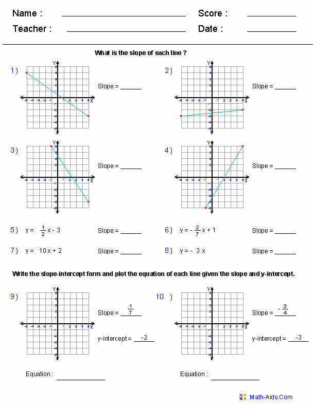 50 Graphing Linear Functions Worksheet Answers