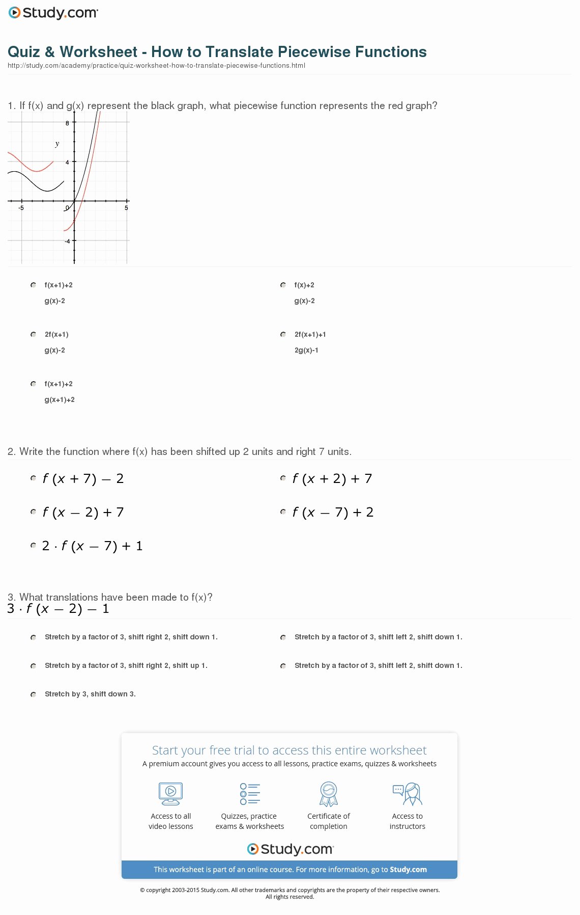 50 Graphing Piecewise Functions Worksheet