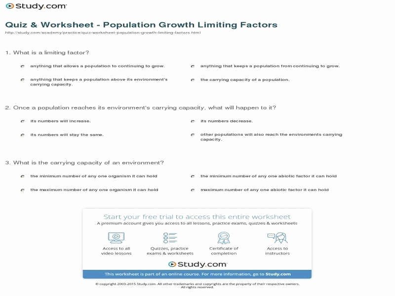 Human Population Growth Worksheet