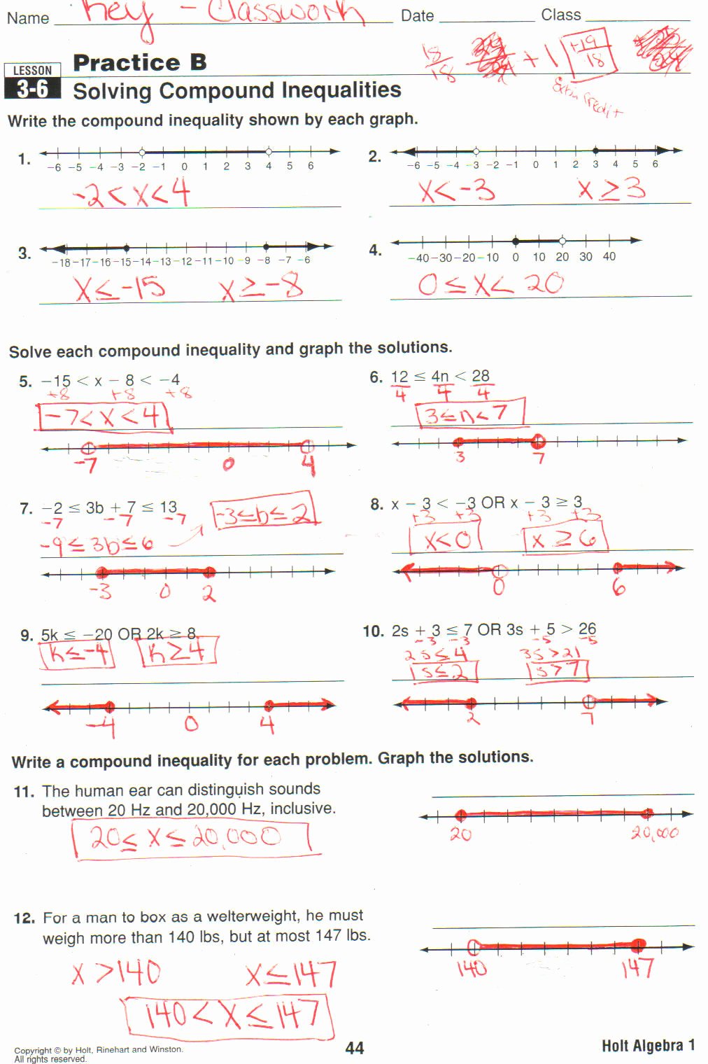 50 Inequalities Worksheet With Answers Chessmuseum Template Library