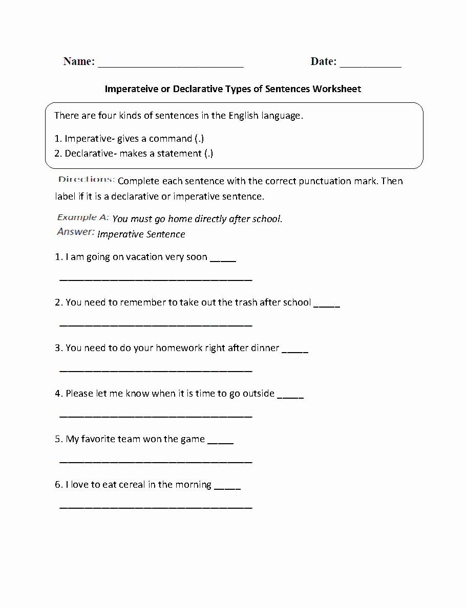 49 Kinds Of Sentences Worksheet 49 Kinds Of Sentences Worksheet