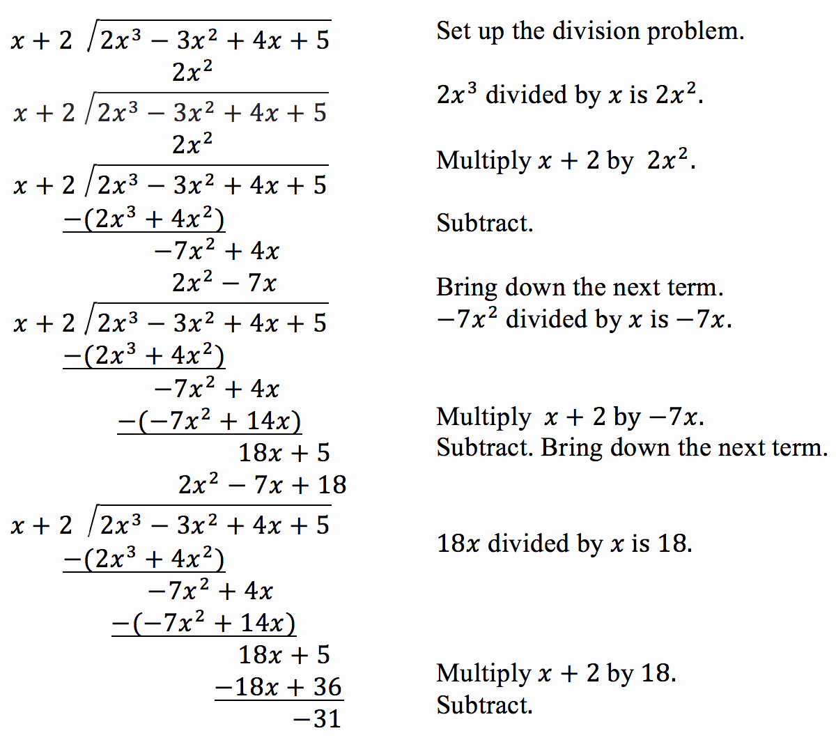 50 Long Division Polynomials Worksheet
