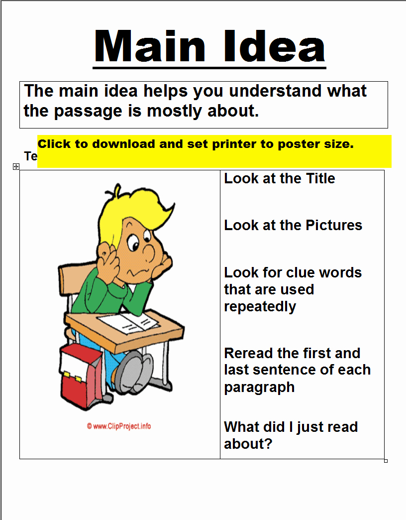 50 Main Idea Worksheet 4 Chessmuseum Template Library
