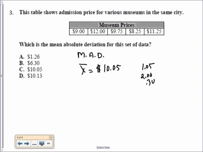 50 Mean Absolute Deviation Worksheet