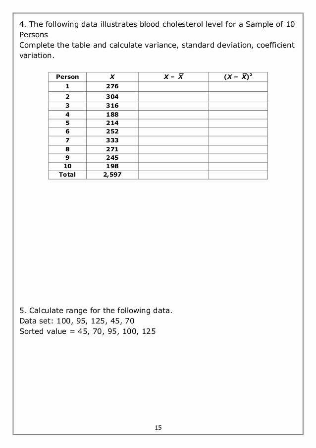 50 Mean Absolute Deviation Worksheet