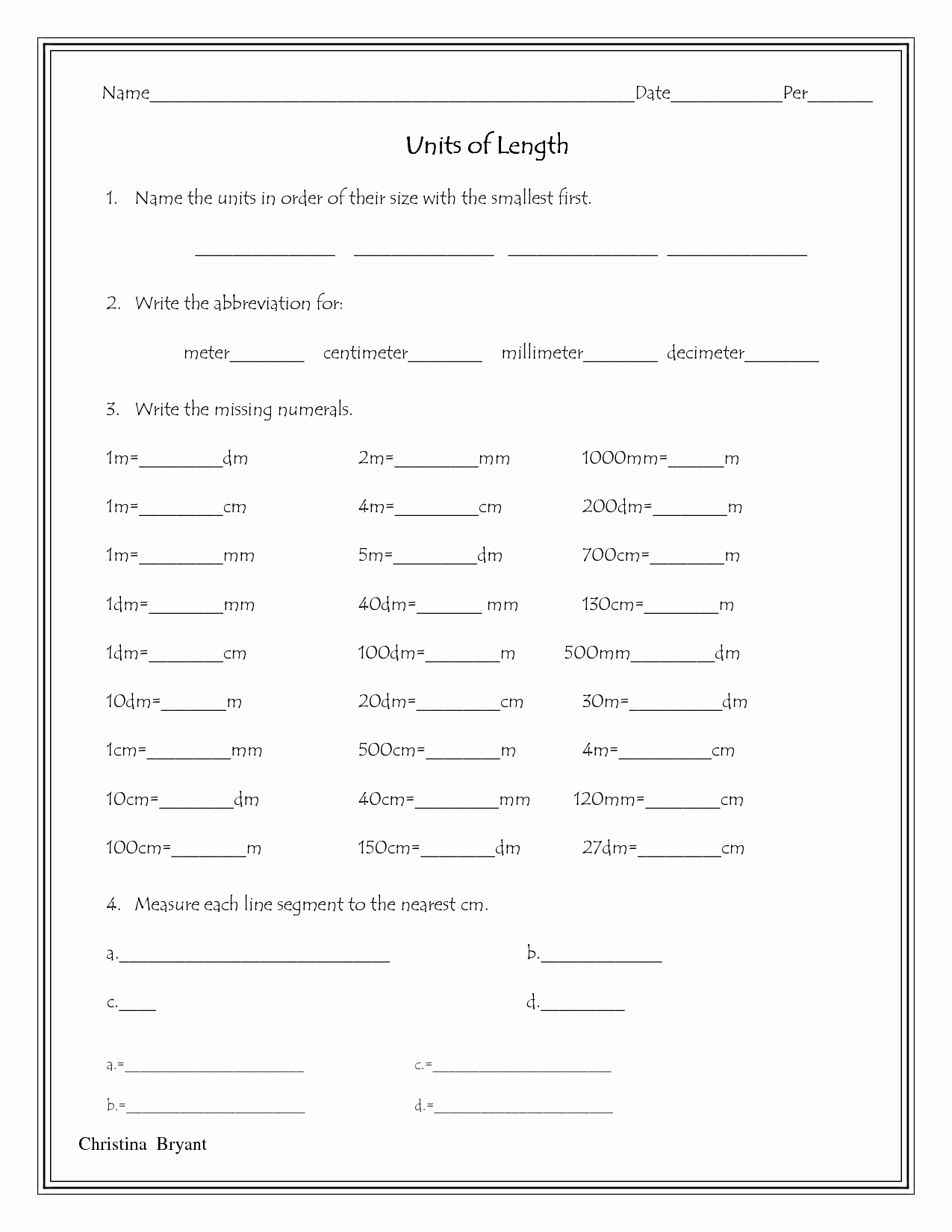 50 Measuring Units Worksheet Answer Key 50 Measuring Units Worksheet Answer Key