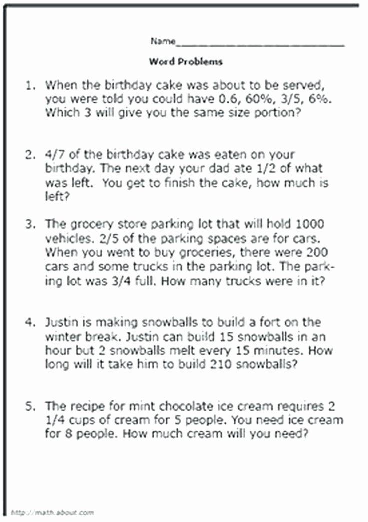 50 Mixture Word Problems Worksheet
