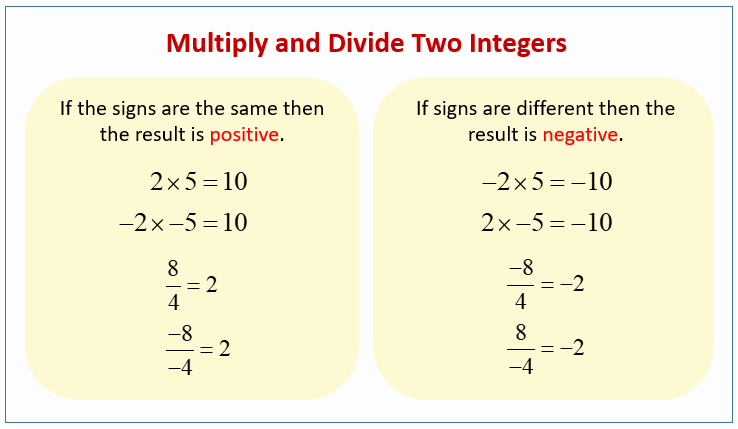 50 Multiply And Divide Integers Worksheet