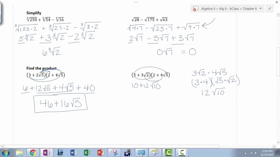 50 Multiplying Radical Expressions Worksheet