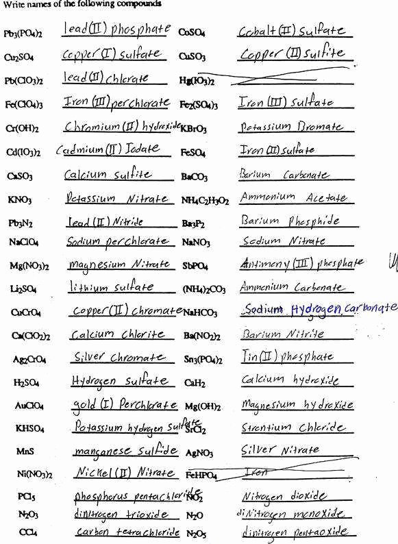 50 Naming Molecular Compounds Worksheet