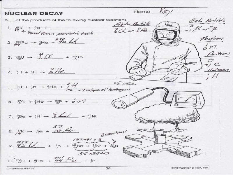 50 Nuclear Decay Worksheet Answer Key