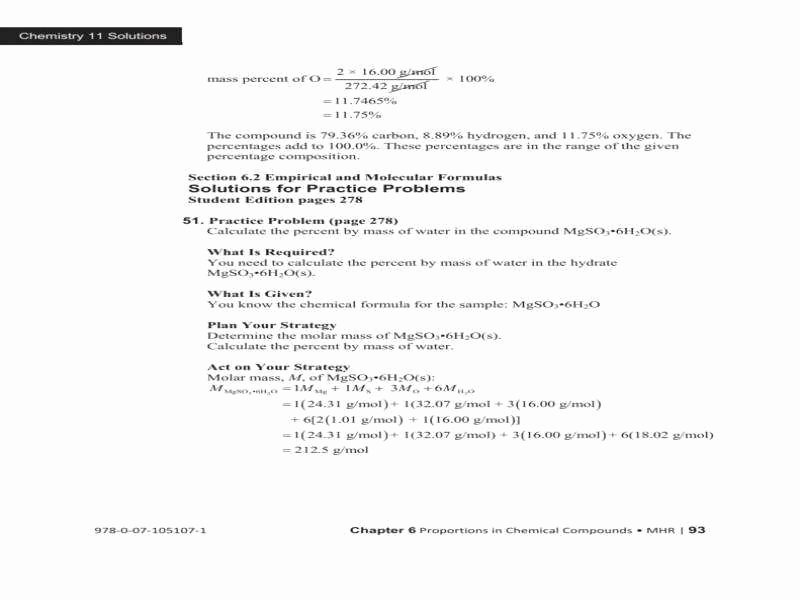 50 Percent Composition Worksheet Answers