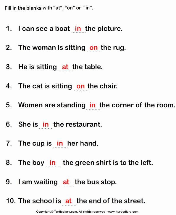 50 Prepositional Phrase Worksheet With Answers