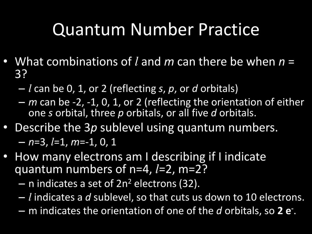 50 Quantum Numbers Practice Worksheet