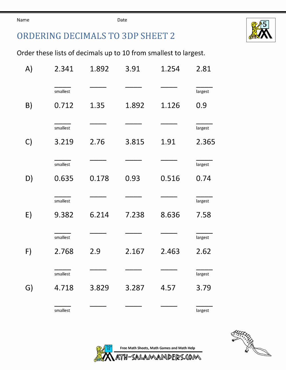 50 Rounding Decimals Worksheet 5th Grade Chessmuseum Template Library