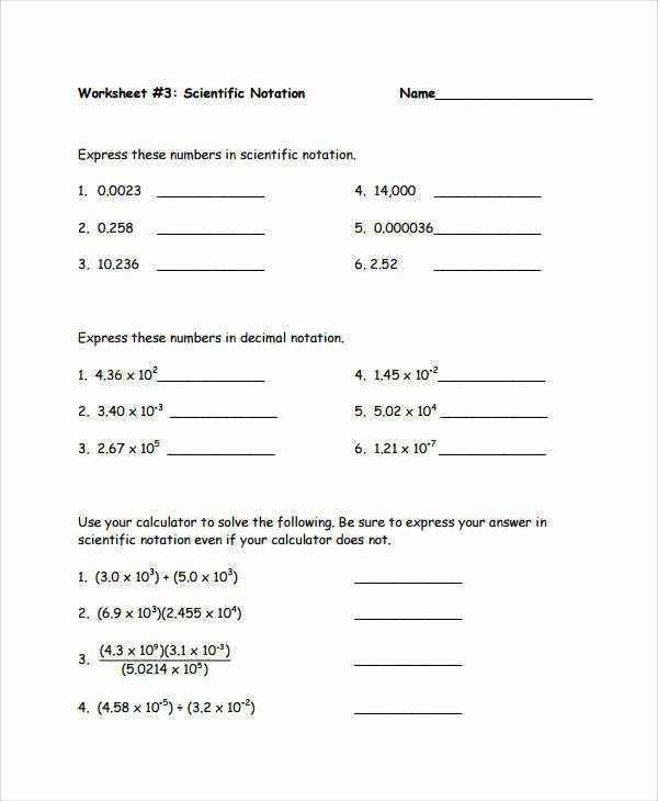50 Scientific Notation Worksheet Answer Key Chessmuseum Template Library