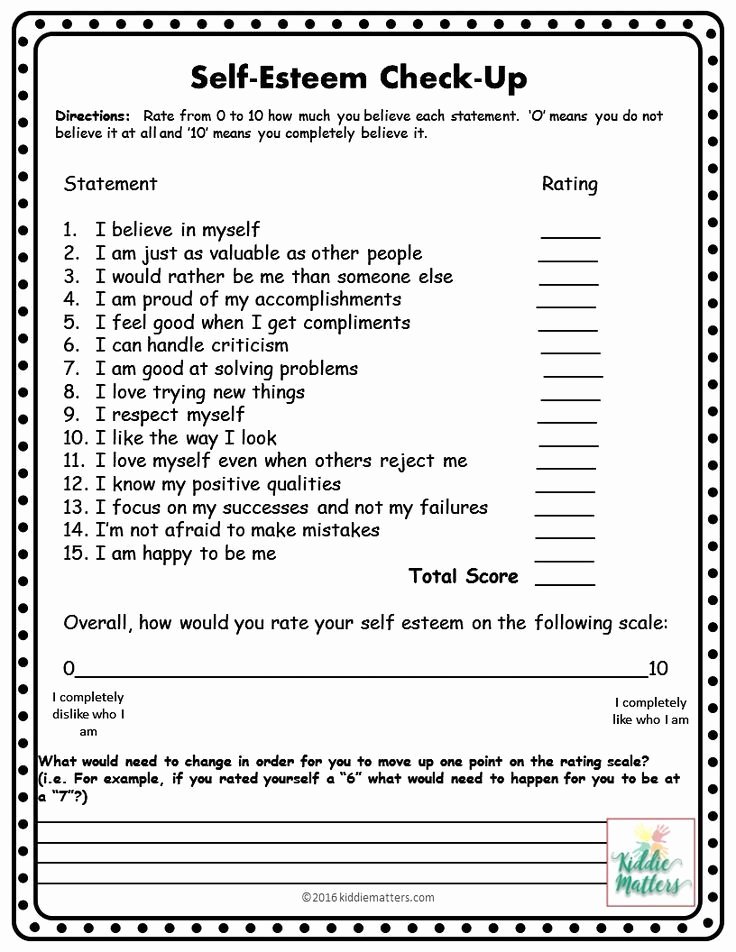 50 Self Esteem Worksheet For Adults Chessmuseum Template Library