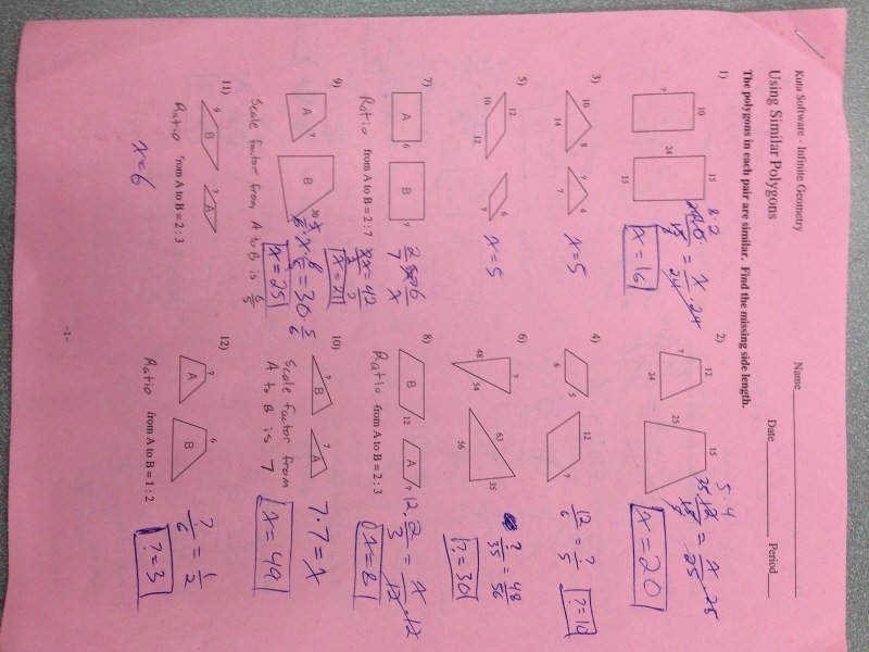 50 Similar Polygons Worksheet Answers