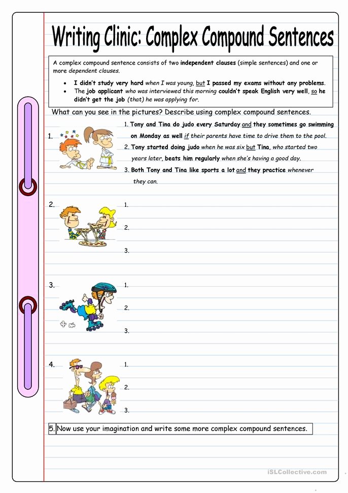 50 Simple Compound Complex Sentences Worksheet 50 Simple Compound Complex Sentences Worksheet