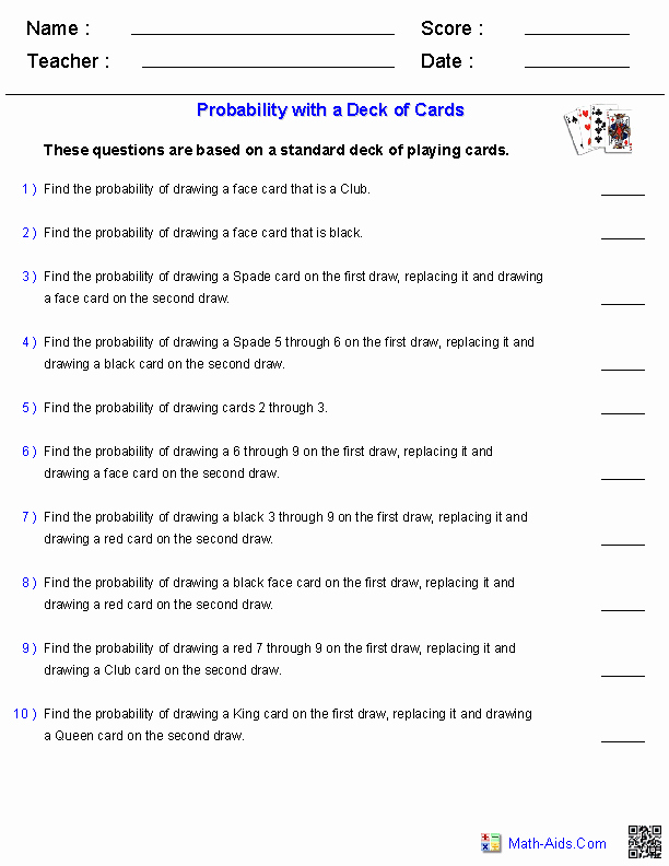 50 Simple Probability Worksheet Pdf 50 Simple Probability Worksheet Pdf