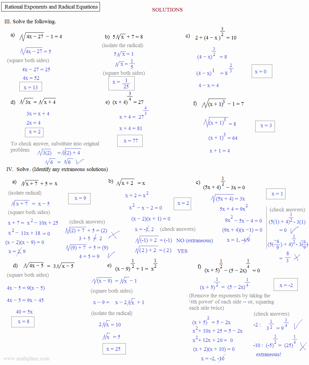 50 Simplifying Radical Expressions Worksheet Answers