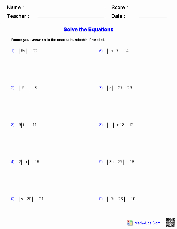 50 Solving Equations And Inequalities Worksheet 50 Solving Equations And Inequalities Worksheet