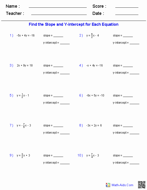 50 Solving For Y Worksheet